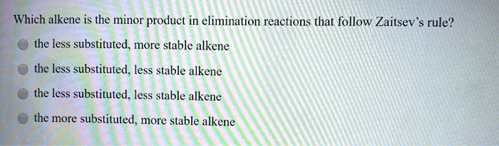VIDEO solution: Which alkene is the minor product in elimination ...