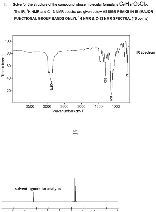 II. Solve for the structure of the compound whose molecular formula is ...