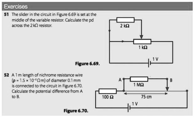 SOLVED: Exercises: The slider in the circuit in Figure 6.69 is set at ...