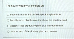 the neurohypophysis consists of both the anterior and posterior ...