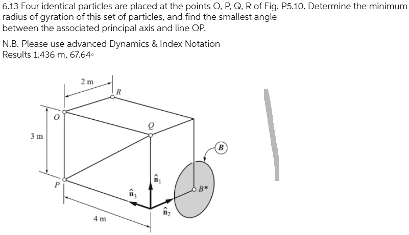 SOLVED: 6.13 Four identical particles are placed at the points O, P, Q ...