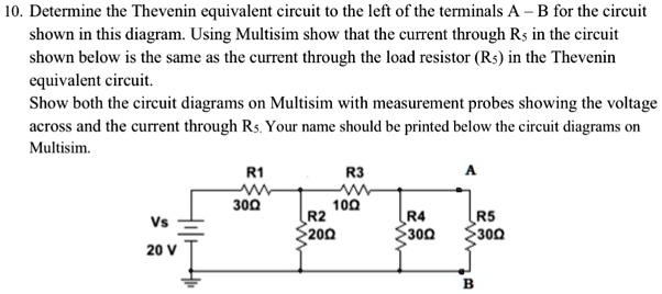 10. Determine the Thevenin equivalent circuit to the left of the ...