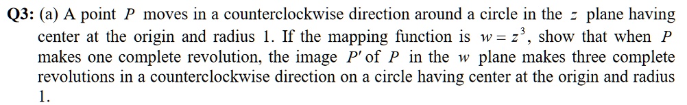 q3 a a point p moves in a counterclockwise direction around a circle in ...
