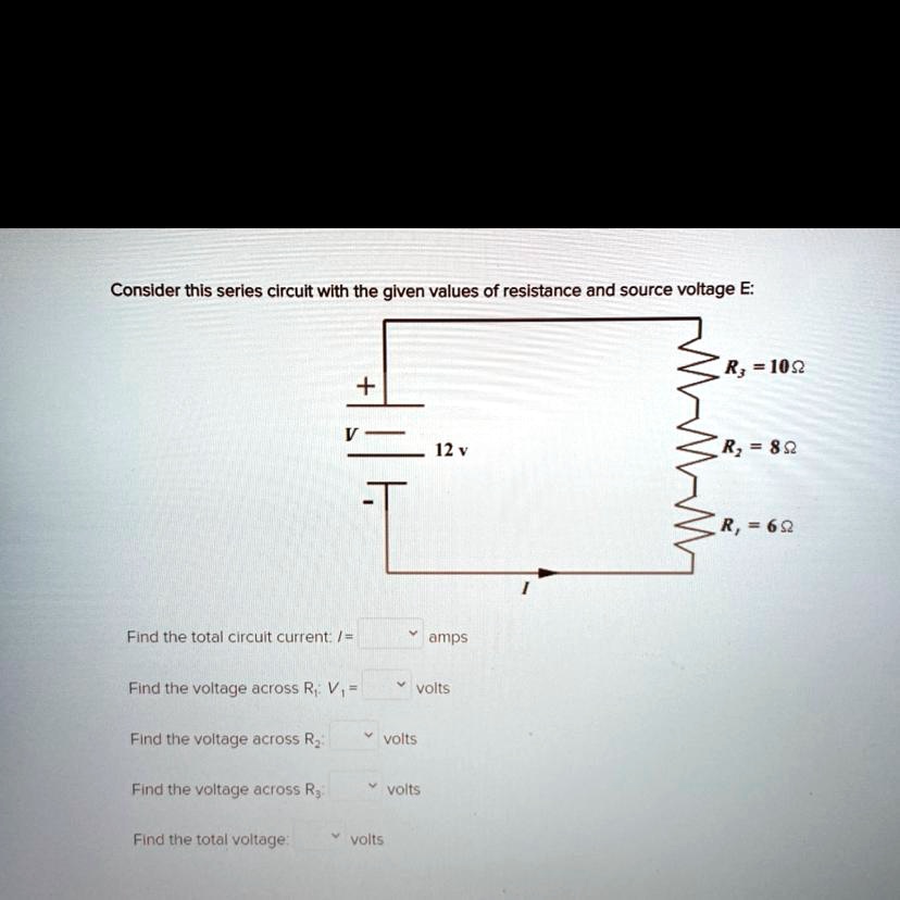 SOLVED: 'Consider this series circuit with the given values of resistance and source voltage E ...