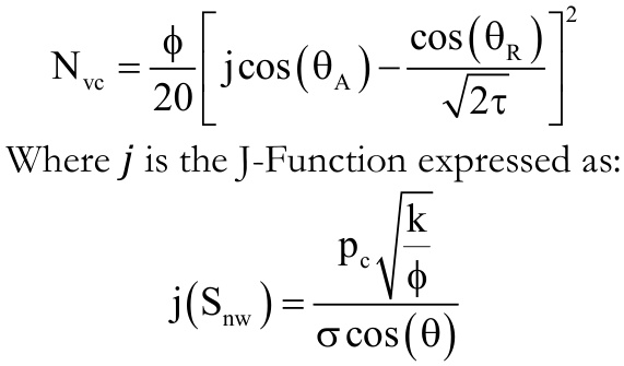 SOLVED: Calculate a Capillary Desaturation Curve: For the above ...
