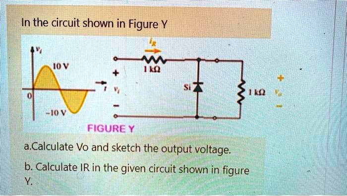 SOLVED: In the circuit shown in Figure Y: - The voltage is 10V. - The resistance is 1kÎ©. - The ...