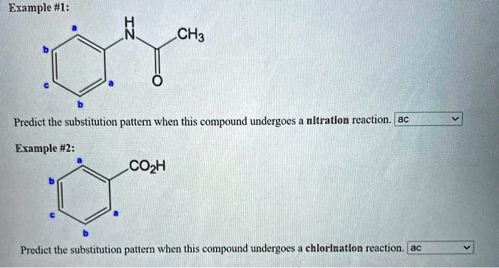 SOLVED: Example #1: CH3 Predict the substitution pattern when this compound undergoes nltration ...