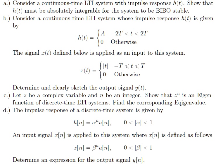 Impulse Response H(t)