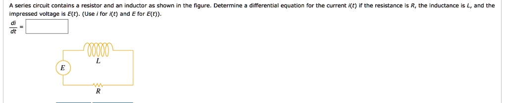 SOLVED: series circuit contains resistor and an inductor as shown the figure: Determine ...