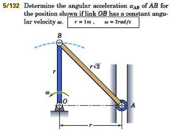 dynamics 5132 determine the angular acceleration an of ab for the ...
