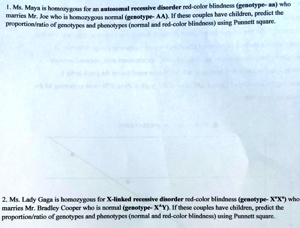 SOLVED:1. Ms Maya is homozygous for an autosomal recessive disorder red ...