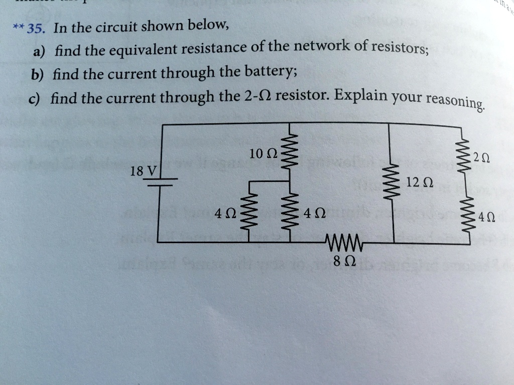 xx 35 in the circuit shown below a find the equivalent resistance of ...