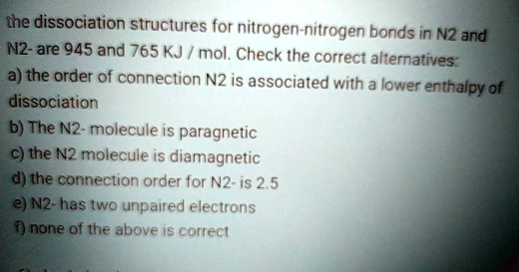 the dissociation structures for nitrogen nitrogen bonds in nz and n2 ...