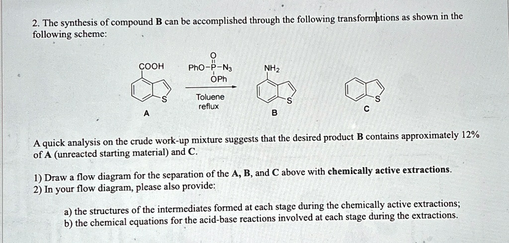 2. The synthesis of compound B can be accomplished through the ...