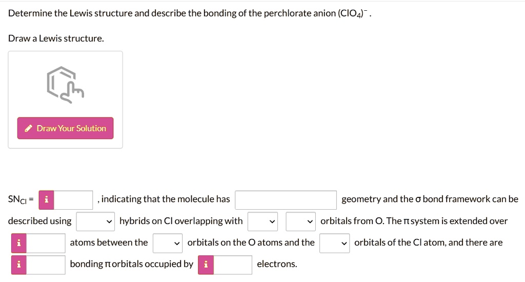 Determine the Lewis structure and describe the bonding of...