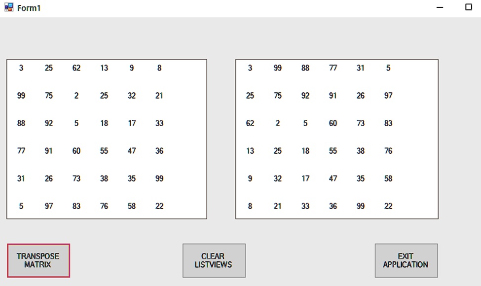 Solved Matrix Array Transposition Write A C Program To Take A Matrix As Input And Output The