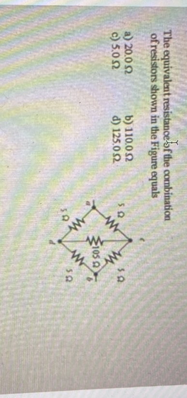 the equivalent resistance of the conbination of resistors shown in the ...