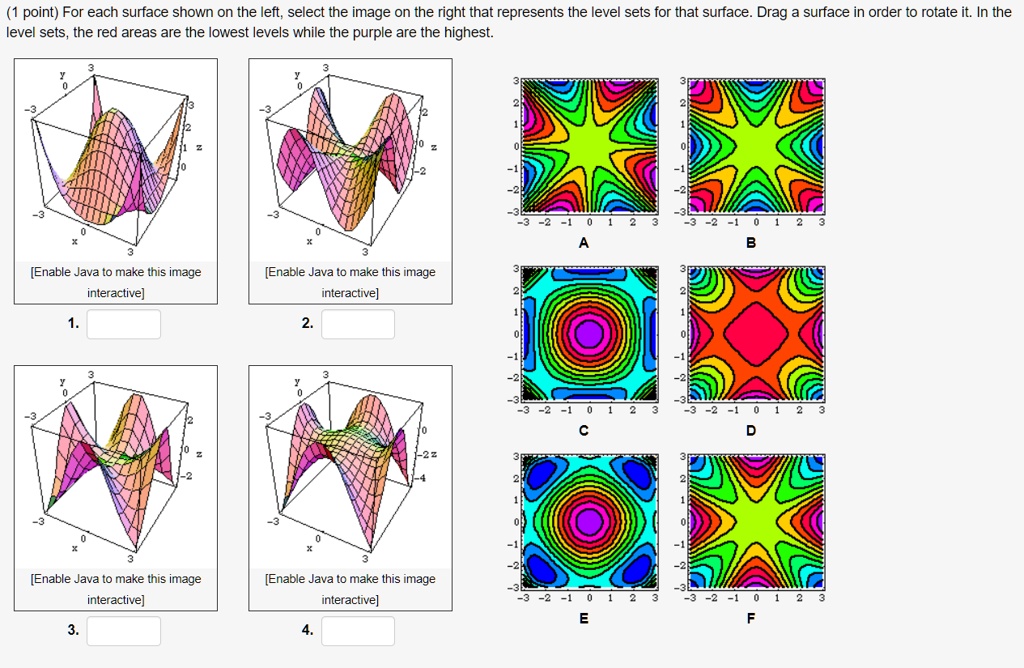 point for each surface shown on the left select the image on the right ...
