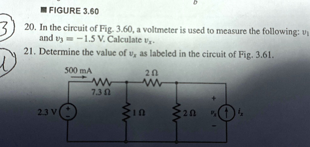 figure 360 20 in the circuit of fig 360 a voltmeter is used to measure the following v1 and v3 ...