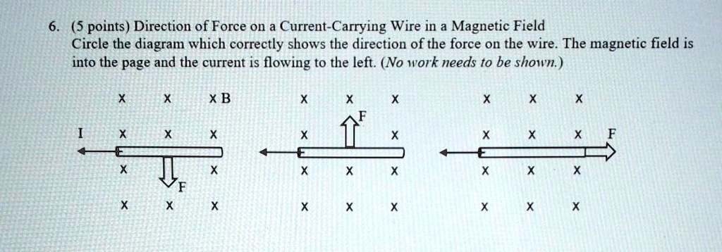 SOLVED:(5 points) Direction of Force On a Current-Carrying Wire in a ...