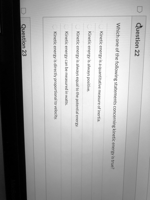 SOLVED Question WL Question 23 Of The 22 U Always Equal I Following Watts To Velocity The solved-question-wl-question-23-of-the-22-u-always-equal-i-following-watts-to-velocity-the