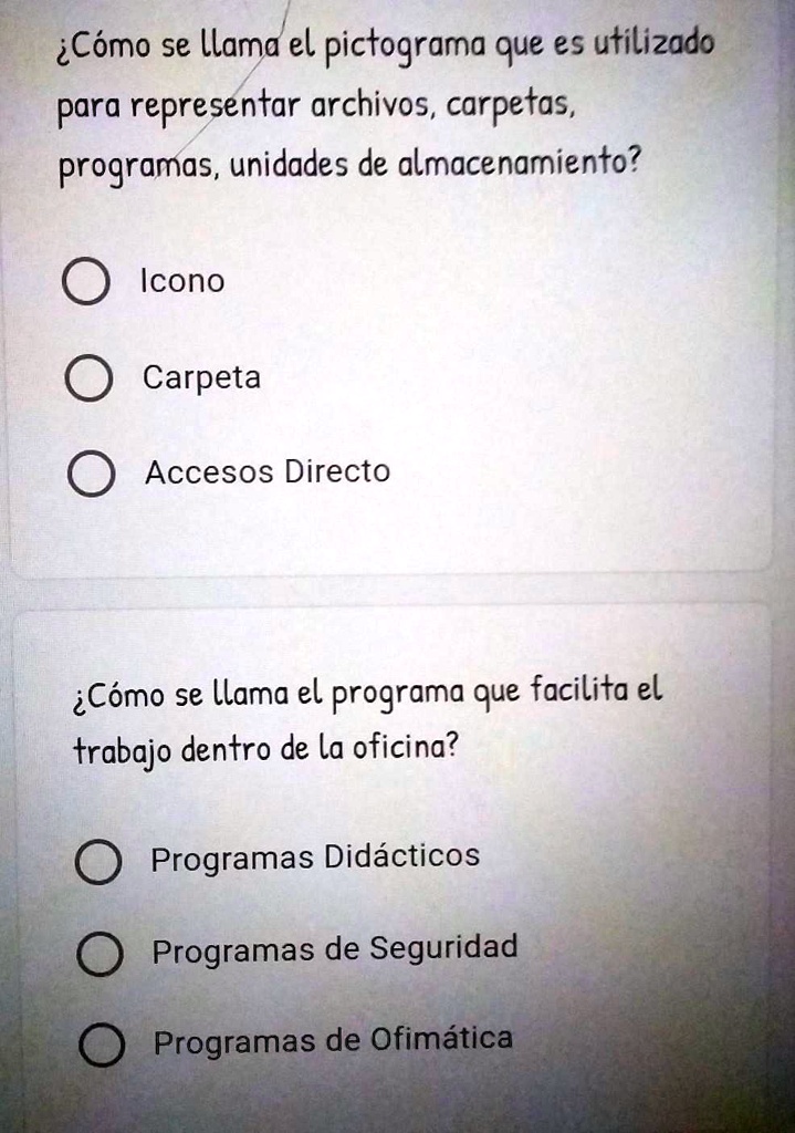 SOLVED: me ayudan estoy en examen iCómo se llama el pictograma que es utilizado para representar ...