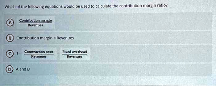 SOLVED: Which of the following equations would be used to calculate the ...