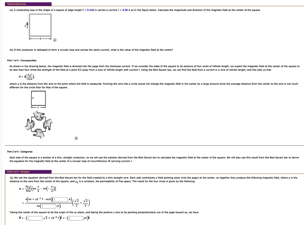 SOLVED: 11 Tutorial Exercis (b) If this conductor is reshaped to form a ...
