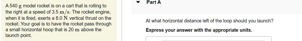SOLVED: At what horizontal distance left of the loop should you launch ...