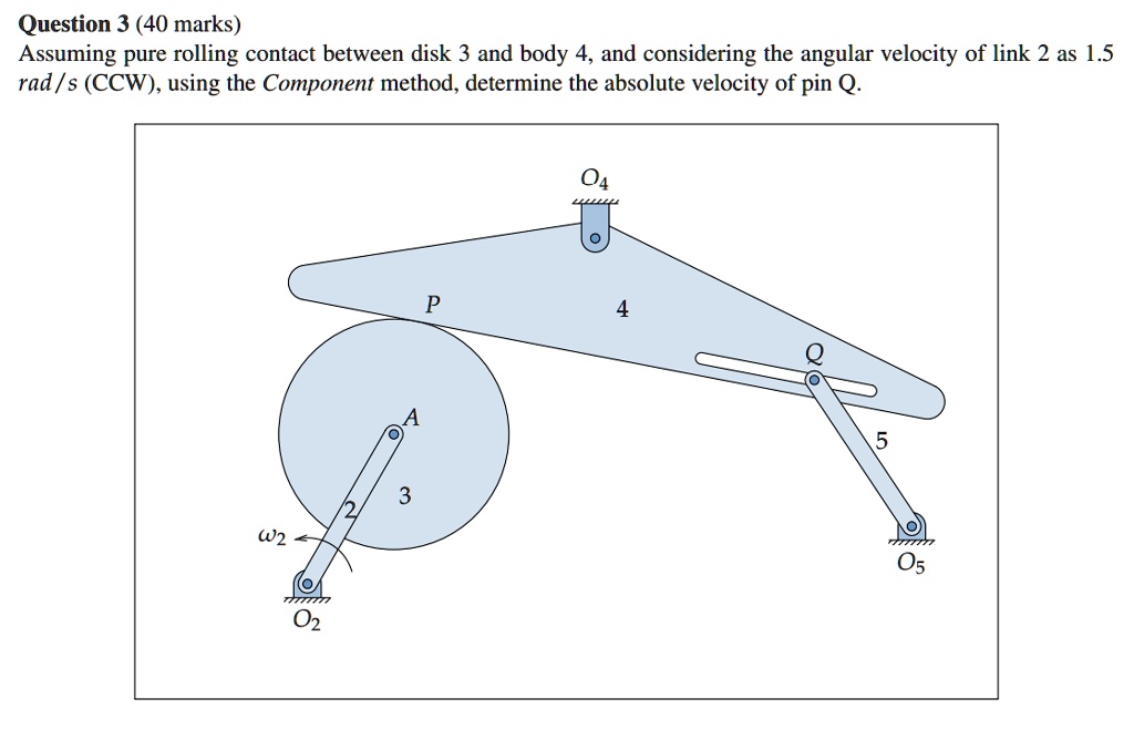 SOLVED: Question 3 (40 marks) Assuming pure rolling contact between ... SOLVED: Question 3 (40 marks) Assuming pure rolling contact between ...