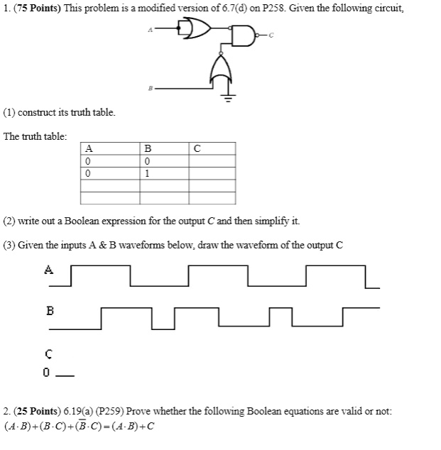 SOLVED: ( 75 Points) This problem is a modified version of 6.7(d) on ...