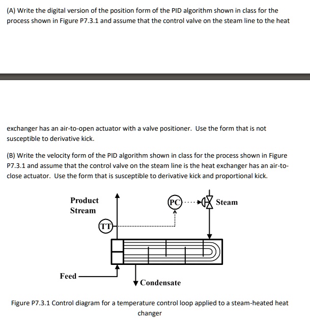 SOLVED: (A) Write the digital version of the position form of the PID ...