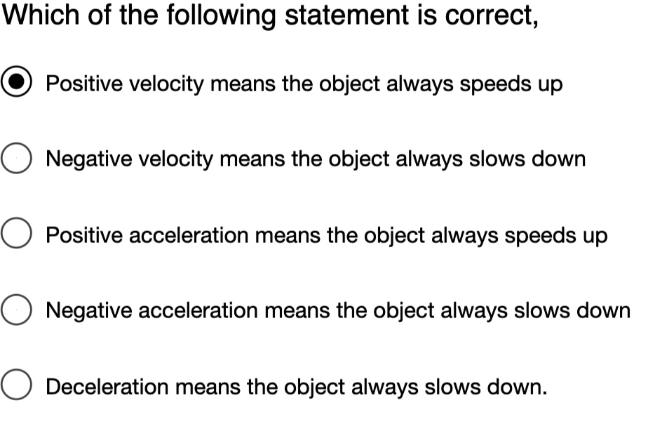 Negative Velocity