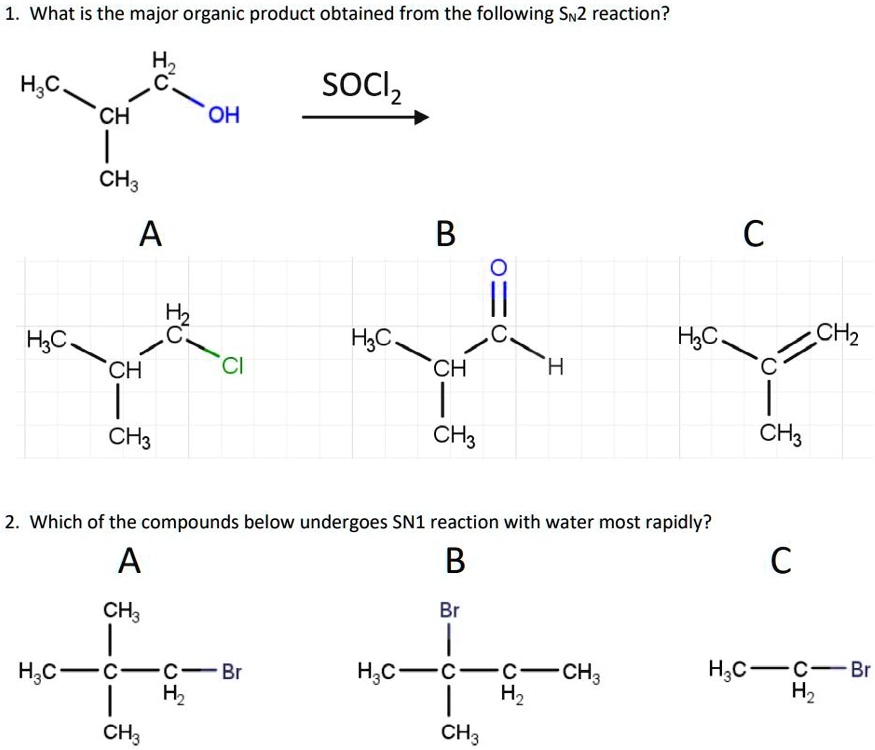 SOLVED: What is the major organic product obtained from the following ...