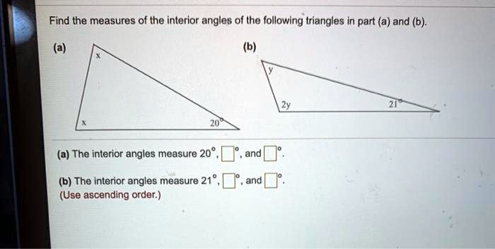 SOLVED:Find the measures of the interior angles of (he following ...