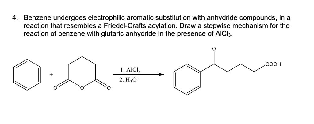 SOLVED: Benzene undergoes electrophilic aromatic substitution with ...
