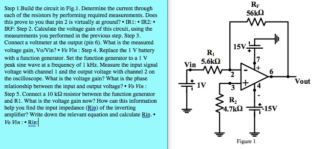 Figure 1 • Step 1.Build the circuit in Fig.1. Determine the current ...
