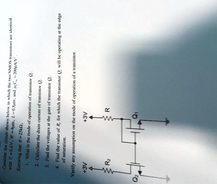 Consider the circuit shown below in which the two NMOS transistors are ...