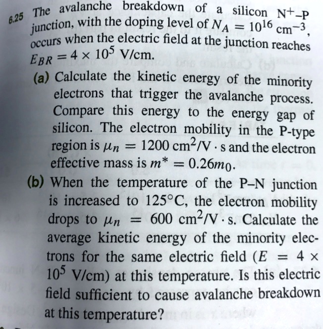 SOLVED: Electrons that trigger the avalanche process. Compare this ...