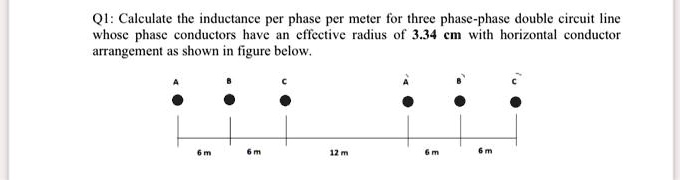 Solved Qi Calculate The Inductance Per Phase Per Meter For Three