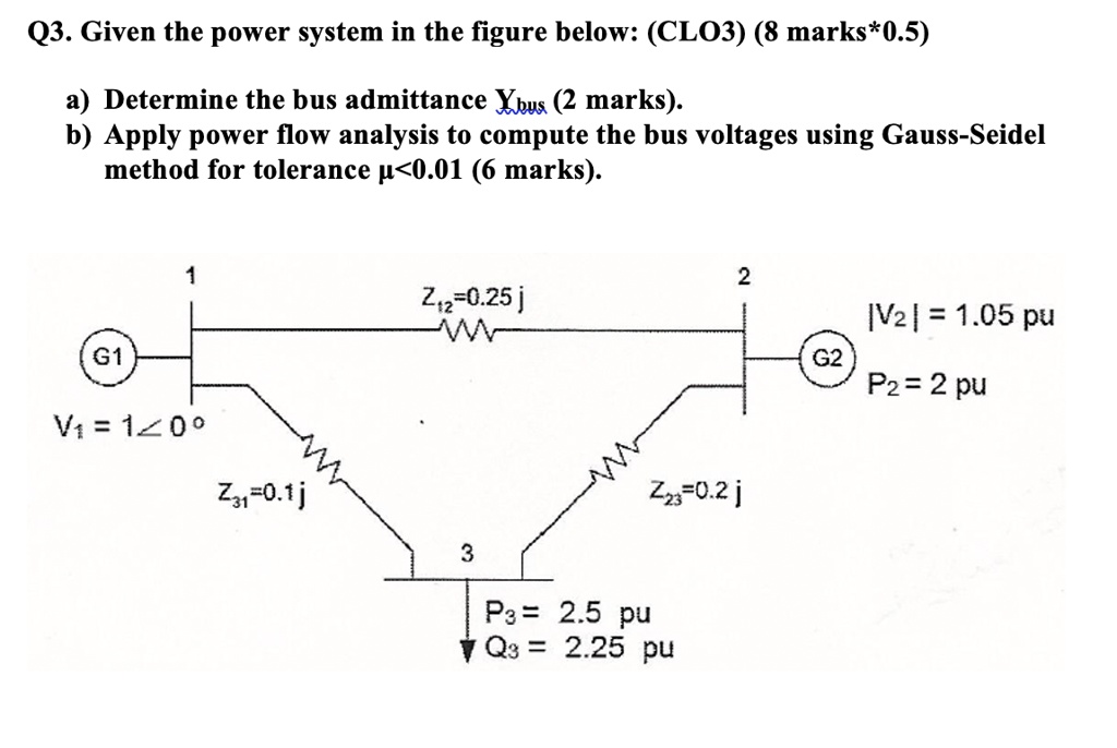 q3 given the power system in the figure below clo3 8 marks05 a ... q3 given the power system in the figure below clo3 8 marks05 a ...