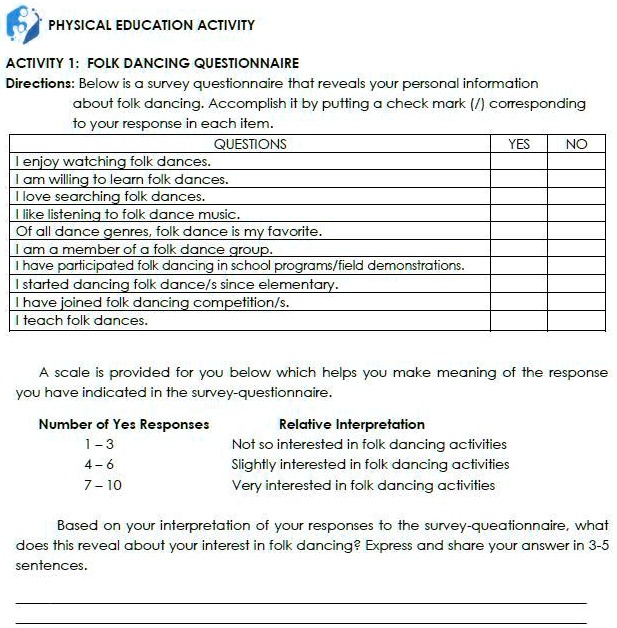 q3 w1 pls pa sagot nang maayos mapeh po ito physical education activity ...