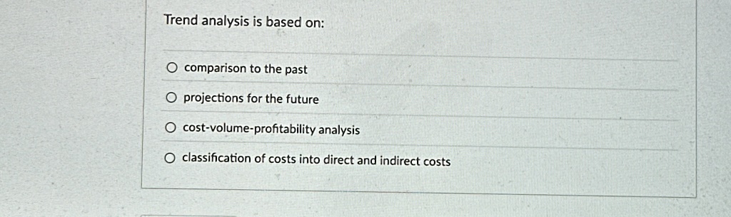 trend analysis is based on comparison to the past projections for the ...