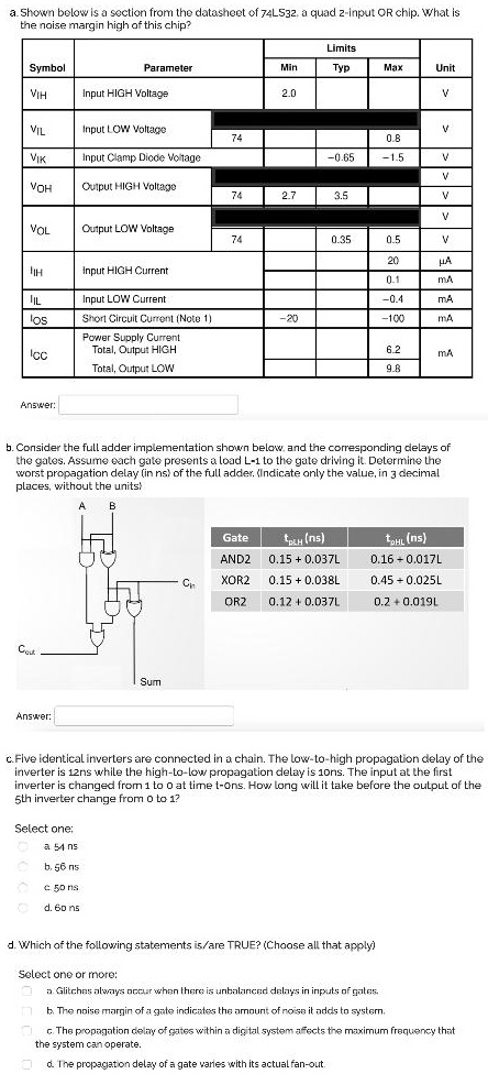 SOLVED: Please help, I'll give up vote. Thank you a.Shown below is a section from the datasheet ...