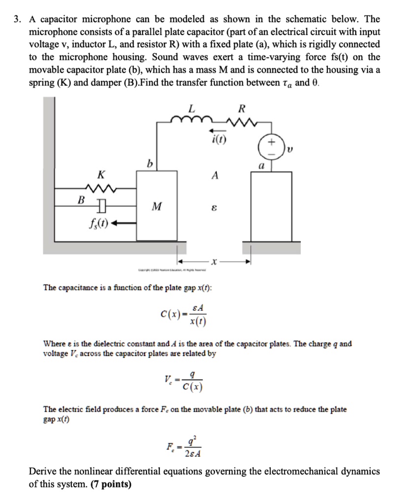 3 a capacitor microphone can be modeled as shown in the schematic below ...