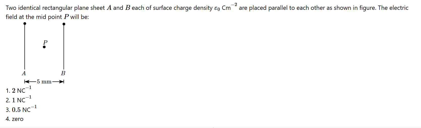 Two identical rectangular plane sheet A and B each of surface charge ...