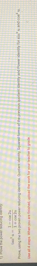 SOLVED: tan ^h=(1-cos 2 u)/(1+cos 2 u)