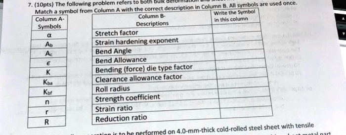 SOLVED: 7. (10 pts) The following problem refers to matching a symbol ...