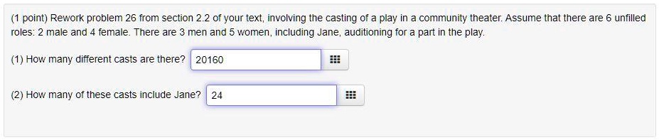 point rework problem 26 from section 22 of your text involving the ...