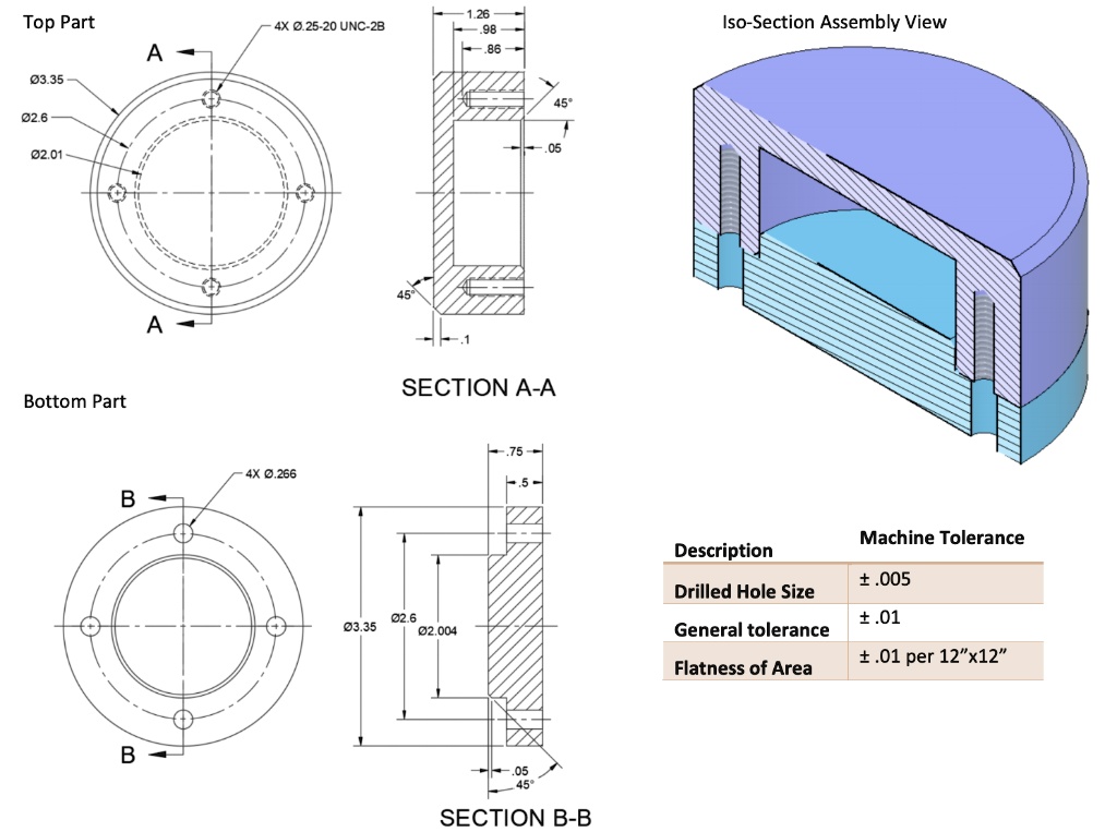SOLVED: The two parts shown below are mating parts. Select the appropriate Datum features and ...
